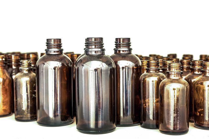 large and small brown medical glass - maroti - Photography, Science ...