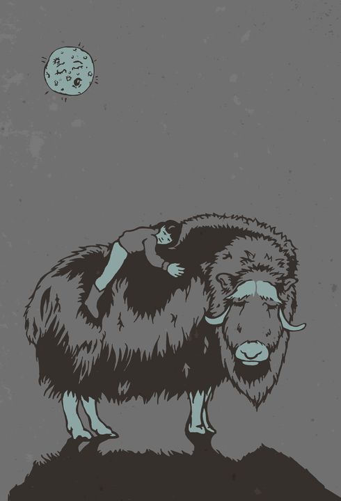 Muskox by Moonlight - Matthew Cory - Digital Art, Animals, Birds ...
