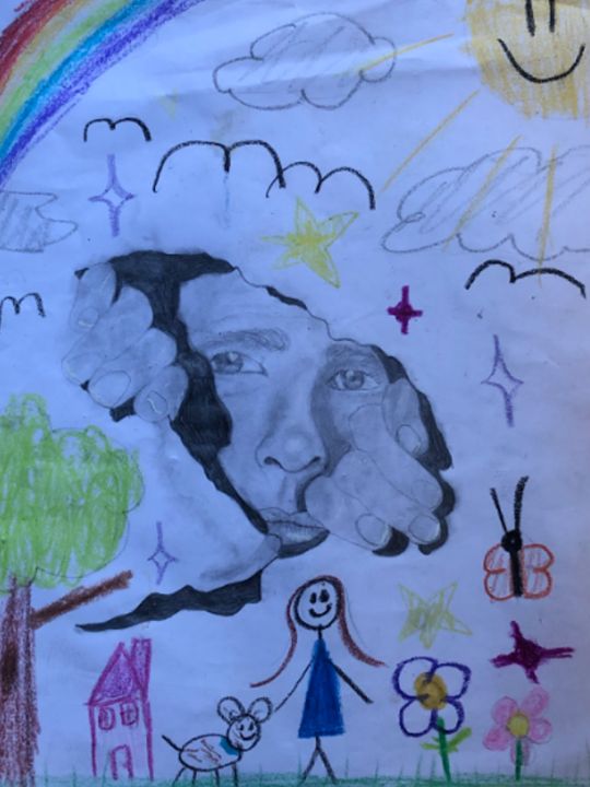 The man in the child drawing - 3B's ART - Drawings & Illustration ...