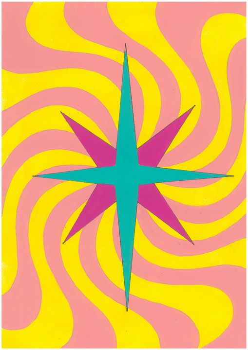Psychedelic star - Coulet75009 - Paintings & Prints, Abstract, Movement ...