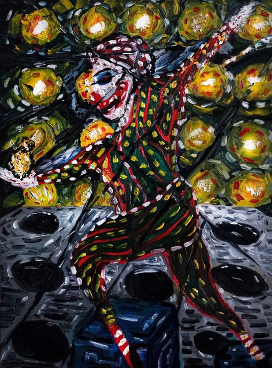 BEHIND - ABSTRACT II LIN - Paintings & Prints, Abstract, Movement - ArtPal