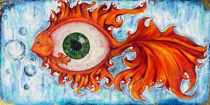 Deep see Fish - Sofiia Dvoretska - Paintings & Prints, Abstract, Other ...