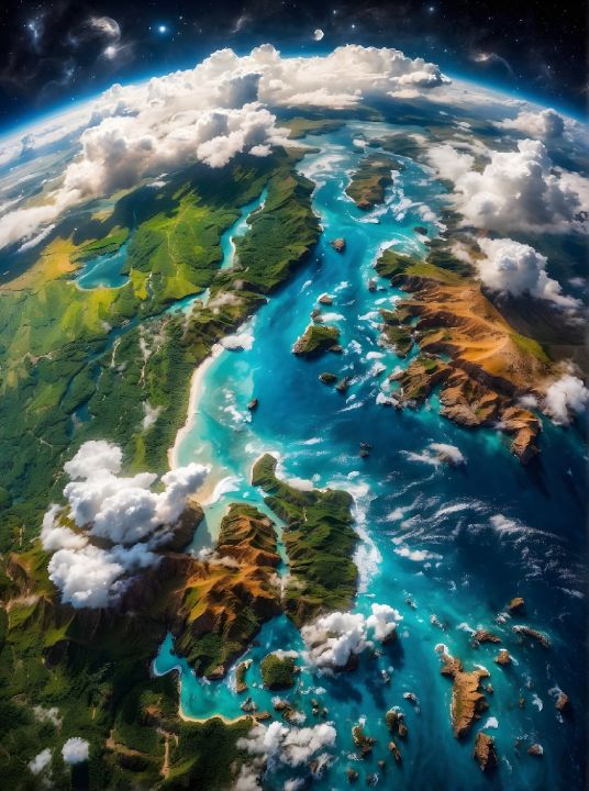 Our Beautiful Blue Planet - Wall Art - Paintings & Prints, Astronomy ...