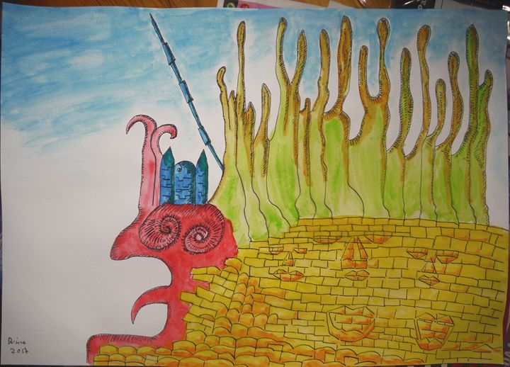 Faces In The Wall Of Consciousness. - Darkvine Art - Drawings ...