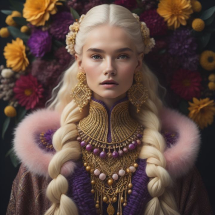 Woman in Ornate Dress - SONYA DESIGN - Digital Art & AI, People ...