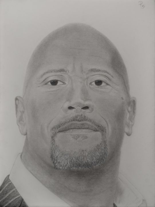 Portrait of The Rock - Milan Petrovic - Pxy - Drawings & Illustration ...