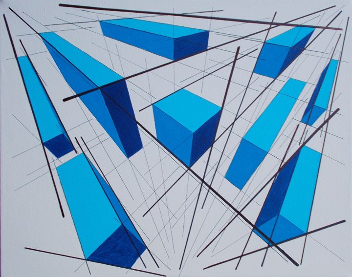 Blue Control - Bethany Haworth - Paintings & Prints, Abstract, Other ...