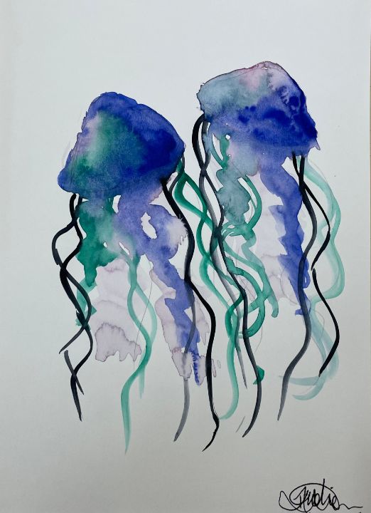 jellyfish - art.by.my.awkward.self - Drawings & Illustration, Animals ...