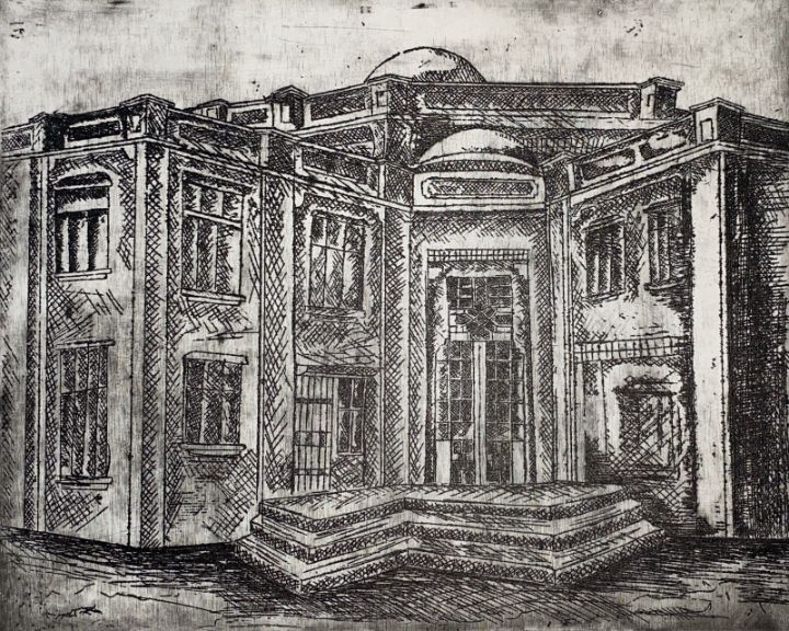 etching print on paper - Arifa noreen - Paintings & Prints, Buildings ...