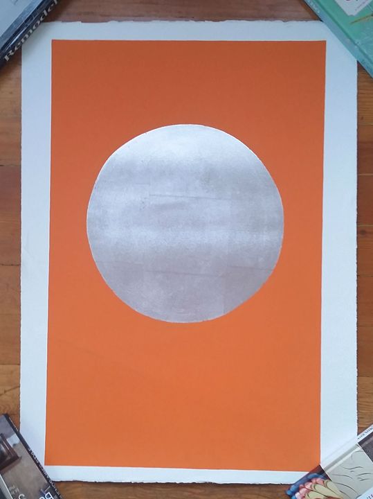 Orange Sunset Silver Leaf - Natural Curiousities Orginals - Paintings ...