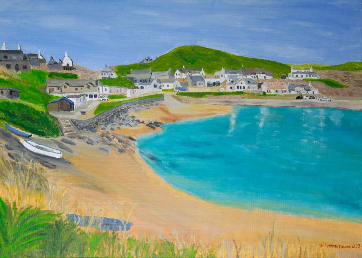 Collieston Beach in Scotland - Kristin Greenwood - Paintings & Prints ...