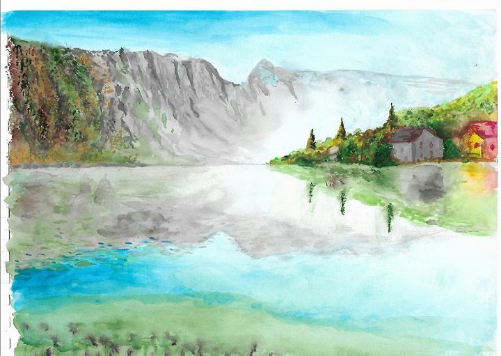 lake - ArtistBear - Paintings & Prints, Landscapes & Nature, Lakes ...
