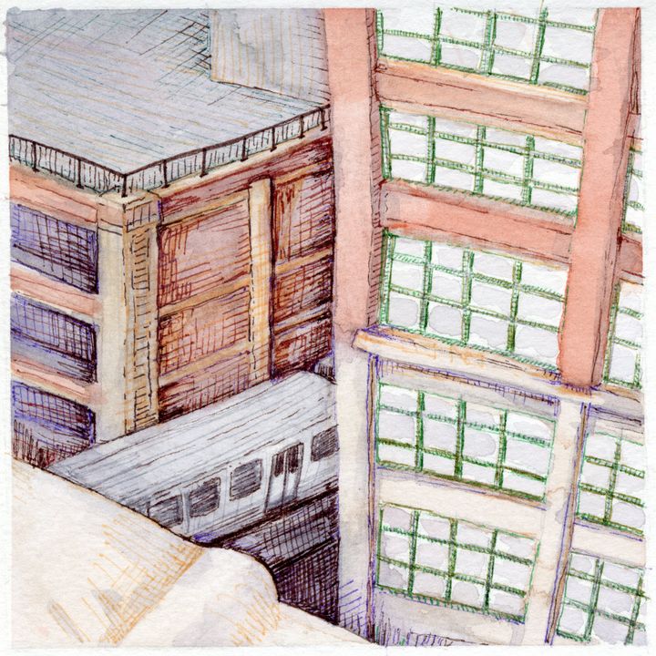 Chicago CTA - Savanna Steffens - Paintings & Prints, Buildings ...