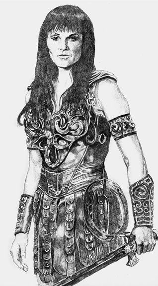 Lucy Lawless as Xena - Karen Charles Stidham - Drawings & Illustration ...