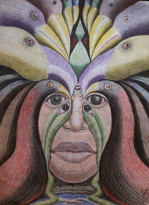 God of birds - lah_cen drawings - Drawings & Illustration, Fantasy ...