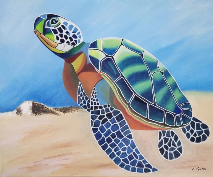 Tropical Turtle - Lisa's Louvre - Paintings & Prints, Animals, Birds ...