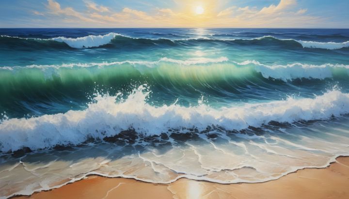 Gentle waves against the shore - Finesse Art Boutique - Paintings ...