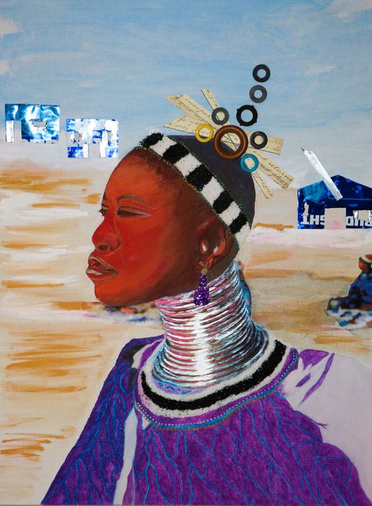 Urban Masai - Sourial Art - Crafts & Other Art, Collages - ArtPal