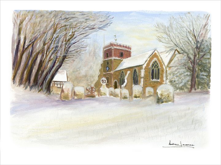 Harbury Church - The Vivid Brush - Paintings & Prints, Buildings ...