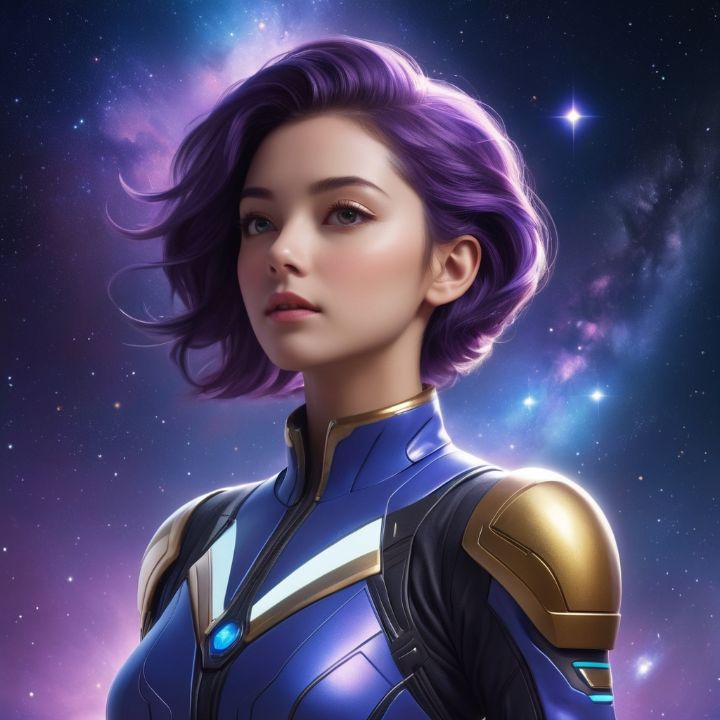 Futuristic Galaxy with Cosmic Logo - Nitrogen - Digital Art & AI ...