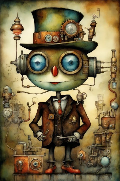 Reboot Robot - Wall Art Zone - Drawings & Illustration, Childrens Art ...