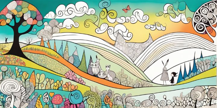 Storybook Wonderland Doodle - Wall Art Zone - Digital Art & AI ...