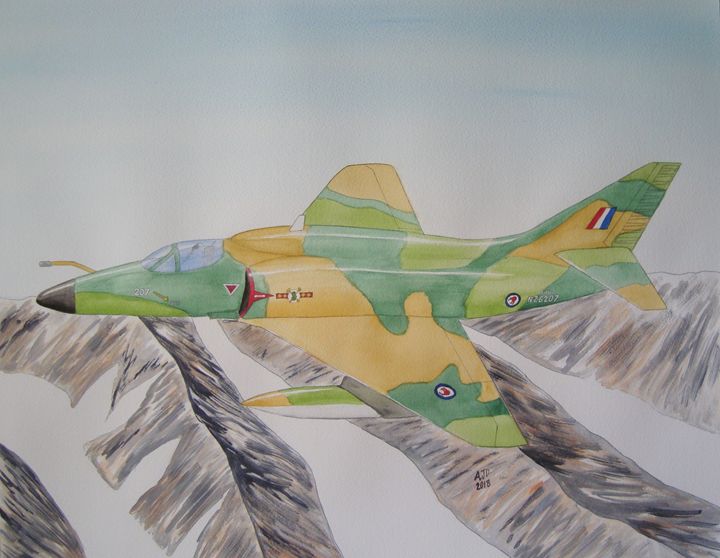 Skyhawk over the Alps - Falcon Peak Gallery - Paintings & Prints ...