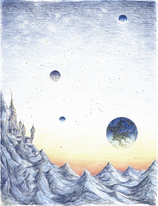 Temple Of The Moons - Spaced Out Art - Drawings & Illustration ...