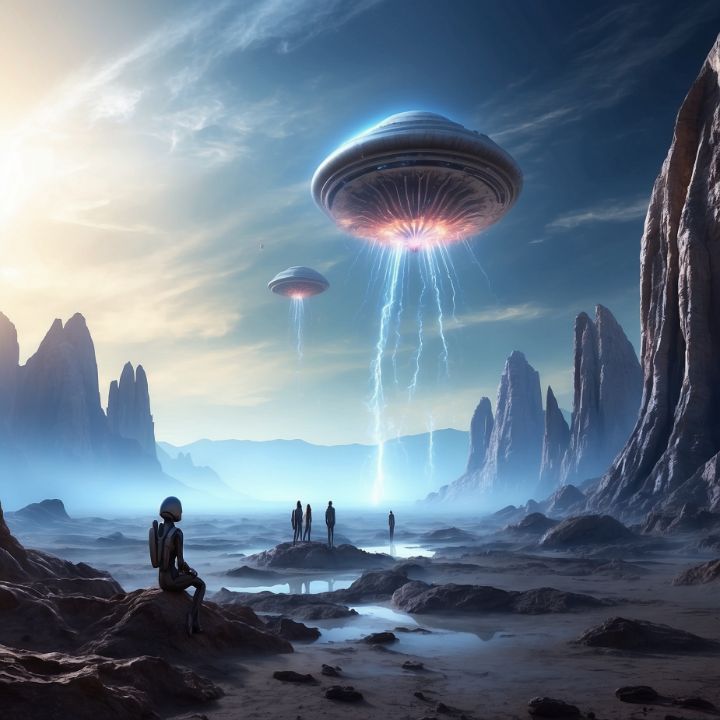 Alien Encounters Art - Lucas Art - Digital Art & AI, Astronomy & Space ...