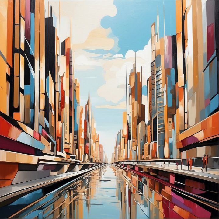 Abstract Cityscapes Expressive - Lucas Art - Digital Art & AI ...