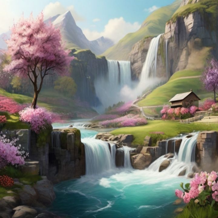 Perfect Watterfall View - Lucas Art - Digital Art & AI, Landscapes ...