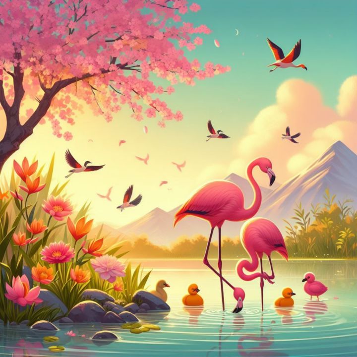 Art Flamingos - Lucas Art - Digital Art & AI, Animals, Birds, & Fish ...