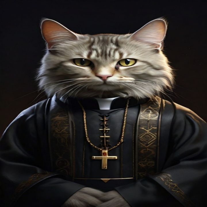 Priest Cat Art - Lucas Art - Digital Art, Animals, Birds, & Fish, Cats ...