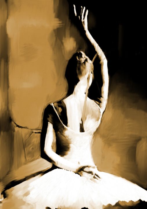 Ballerina Back - Gull G - Paintings & Prints, Abstract, Other Abstract ...