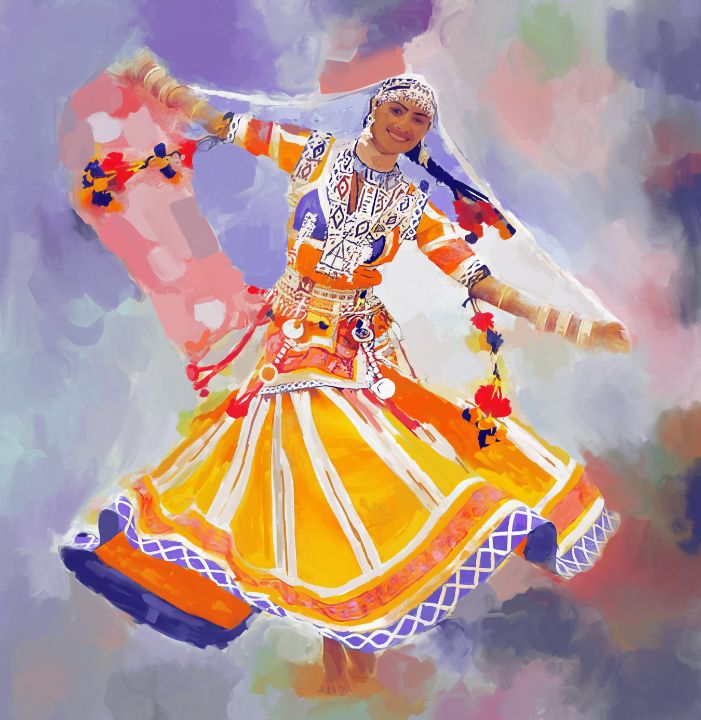 Female Cultural Dancer 77y6 - GullG - Paintings & Prints, Abstract ...