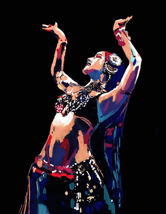 Belly Dancer pose 4gt6 - Gull G - Paintings & Prints, Abstract ...