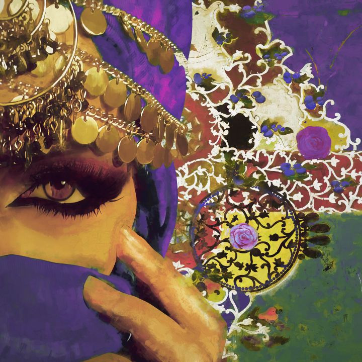 Female covering face - Gull G - Paintings & Prints, Abstract ...