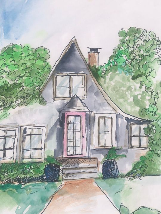 Beach house - Savinar Paintings - Paintings & Prints, Landscapes ...