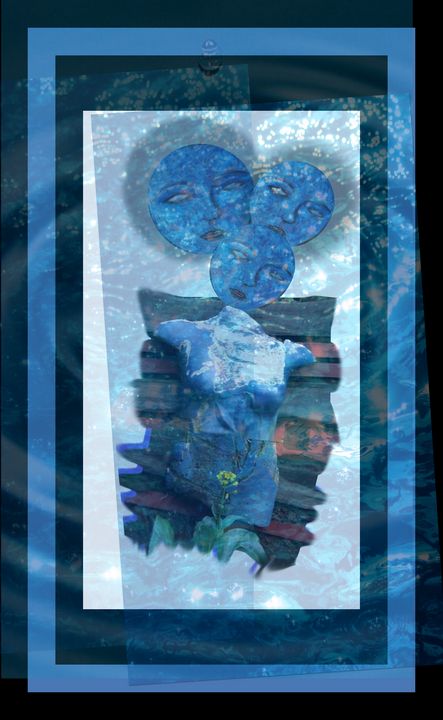 Blue Lady 2 - blackqueen50 - Digital Art & AI, People & Figures, Love ...