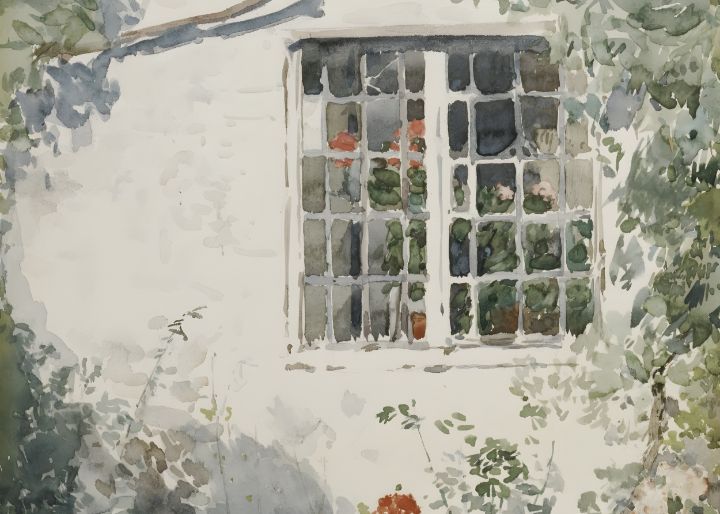 Countryside Window Illustration - Anthony Art Prints - Drawings ...