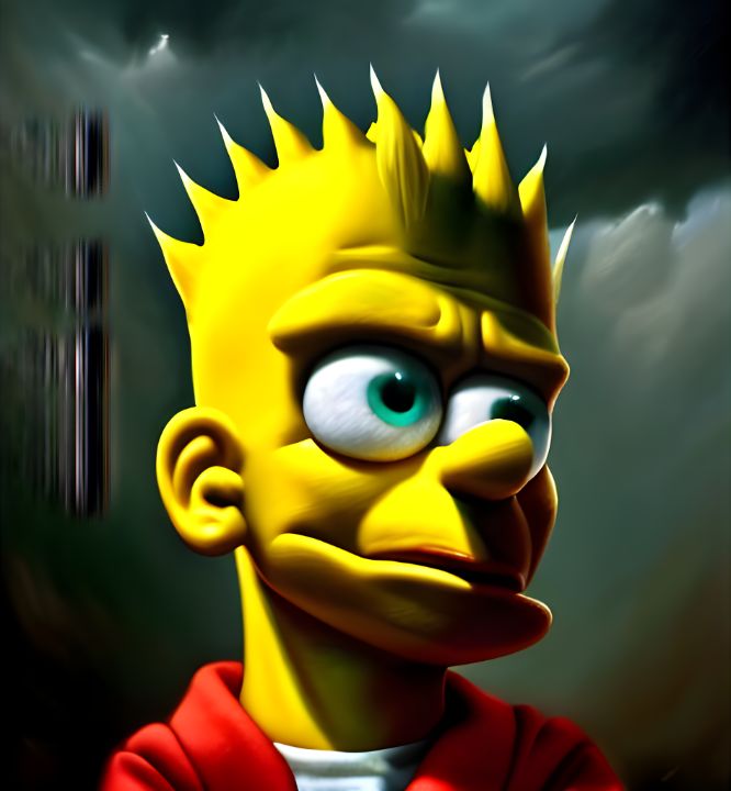 Bart Simpson Reimagined Wall Art - Anthony Art Prints - Digital Art ...