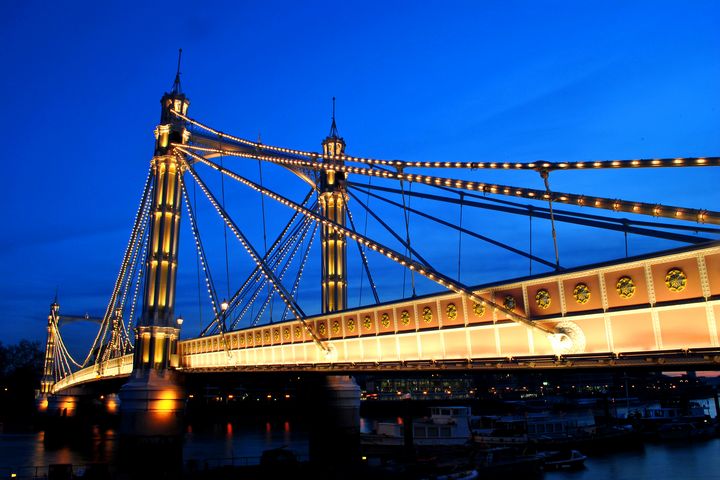 Albert Bridge River Thames London - Andy Evans Photos - Photography ...