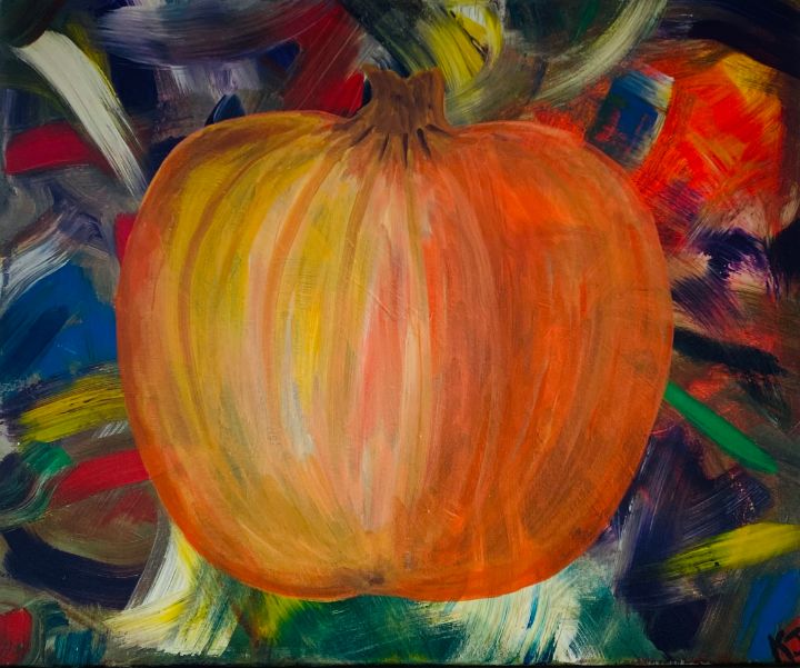 Abstract Pumpkin 3 - Art by KJ - Paintings & Prints, Abstract, Organic - ArtPal