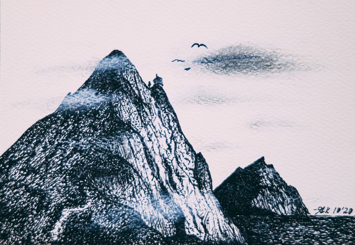 Mountains in Fog - Vendetta Visuals - Drawings & Illustration ...