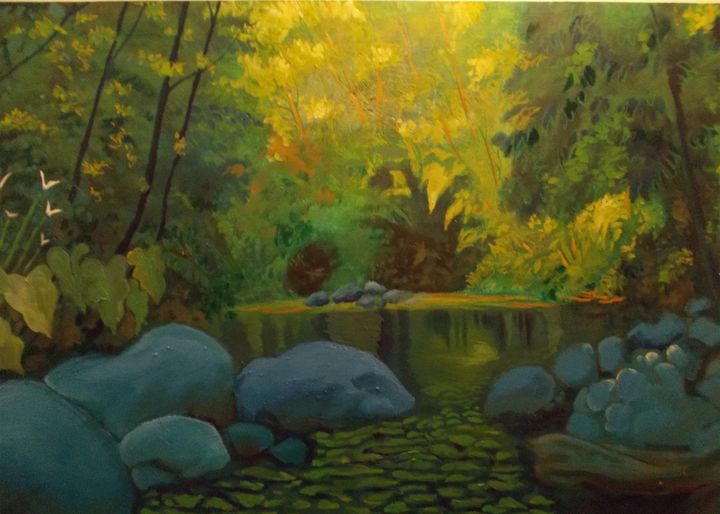 The River Scene - Jason's - Paintings & Prints, Landscapes & Nature ...