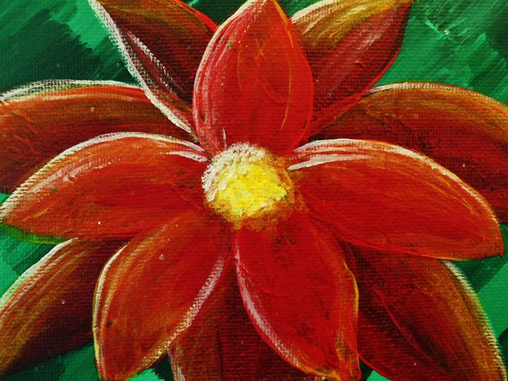 Red Flower - A. Hawkins - Paintings & Prints, Flowers, Plants, & Trees ...