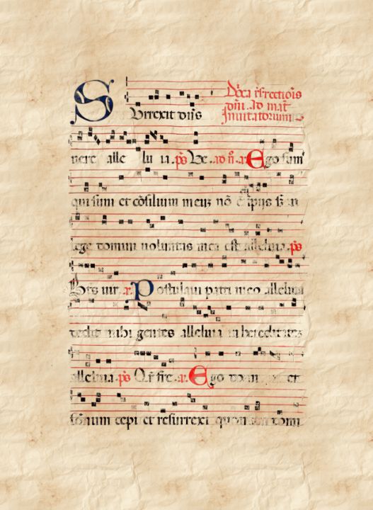 Gregorian Chant Medieval Manuscript - Pixelchicken - Drawings ...