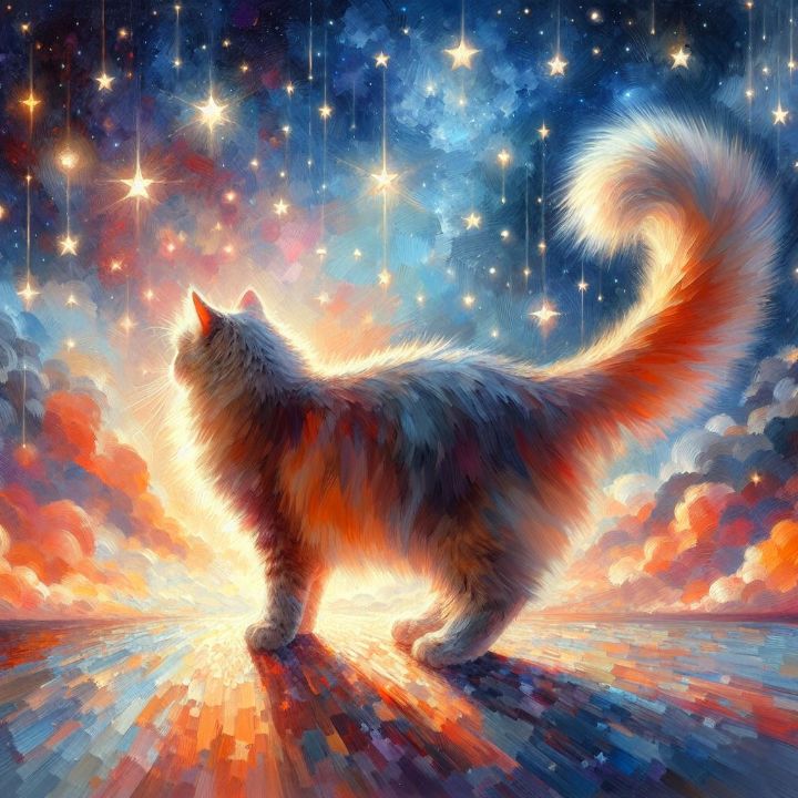 The Star Cat - Feline Universe - Paintings & Prints, Animals, Birds ...
