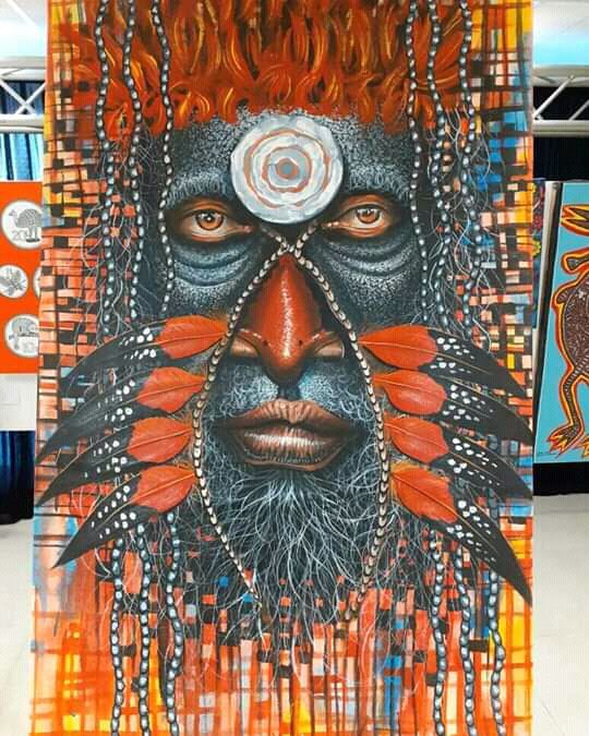 Tribal Warrior - New Guinea Art - Paintings & Prints, Ethnic, Cultural ...
