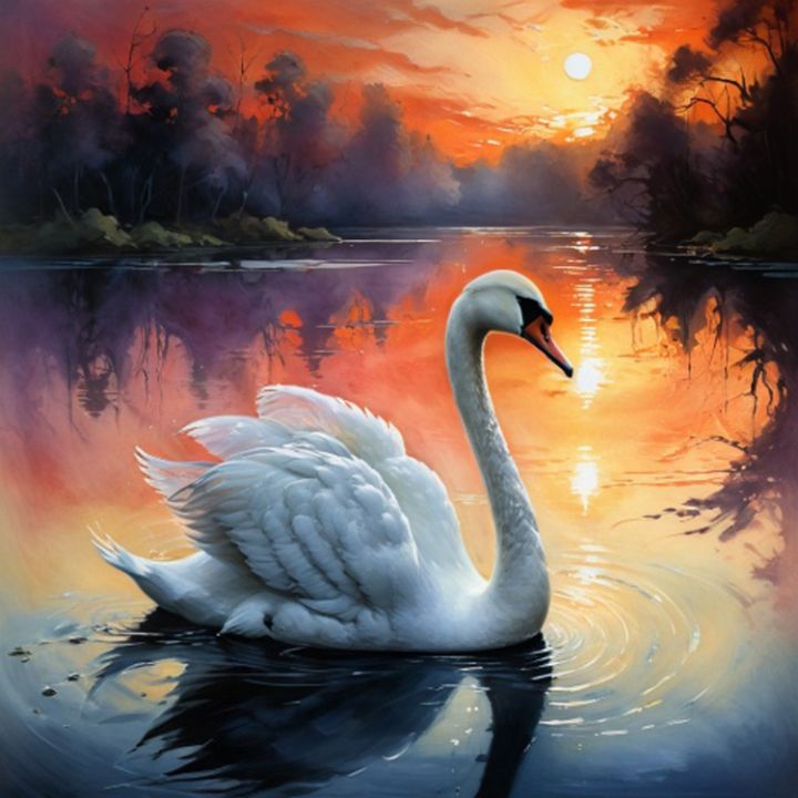 Graceful Swan - MARY SNYDER FINE ART - Digital Art & AI, Animals, Birds ...